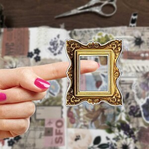 16 Gold Frames Printable Stickers, Png Digital Files V4 - Etsy Canada