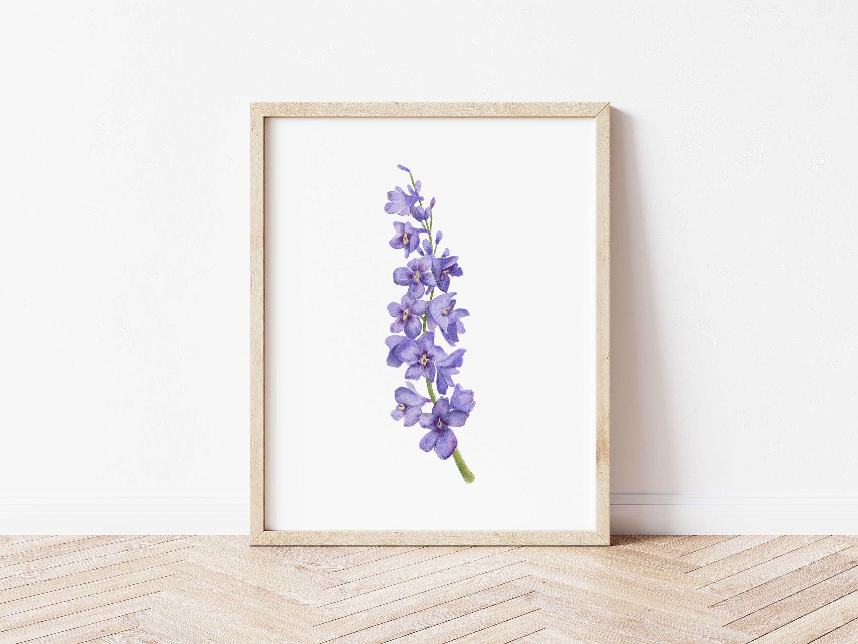 July Birth Flower: Larkspur Art Print - Etsy