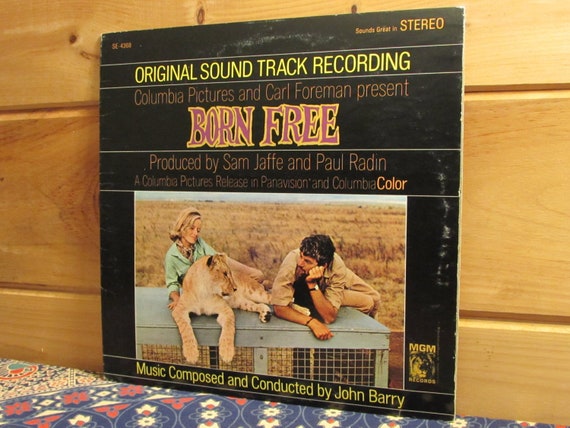 Vintage Born Free Original Sound Track Recording 33 1/3 Vinyl | Etsy