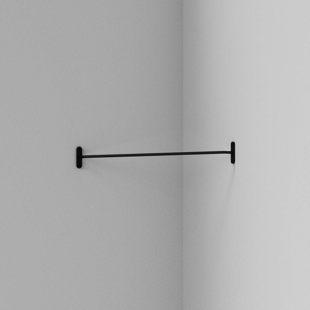 Corner Clothes Rack Black Wall Clothes Rack Corner Hanging - Etsy