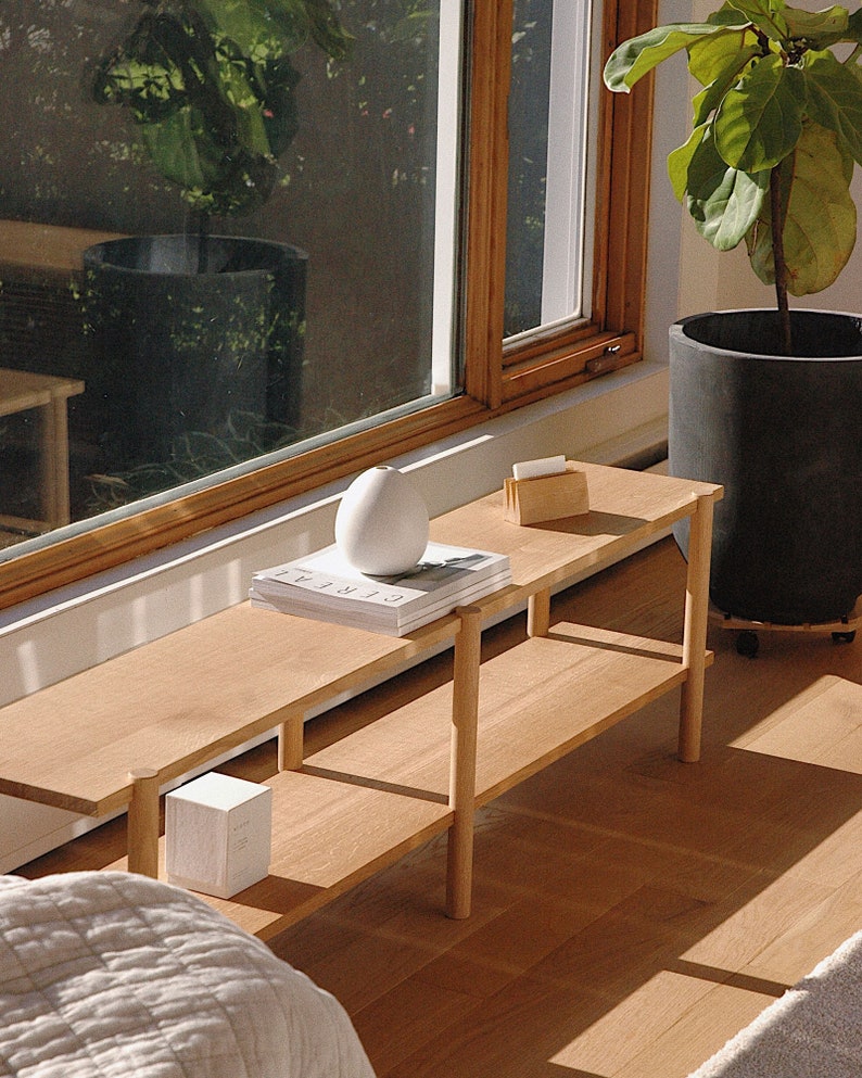 Low Shelving Unit Wooden Shelving Unit Modern Shelving Unit - Etsy Canada