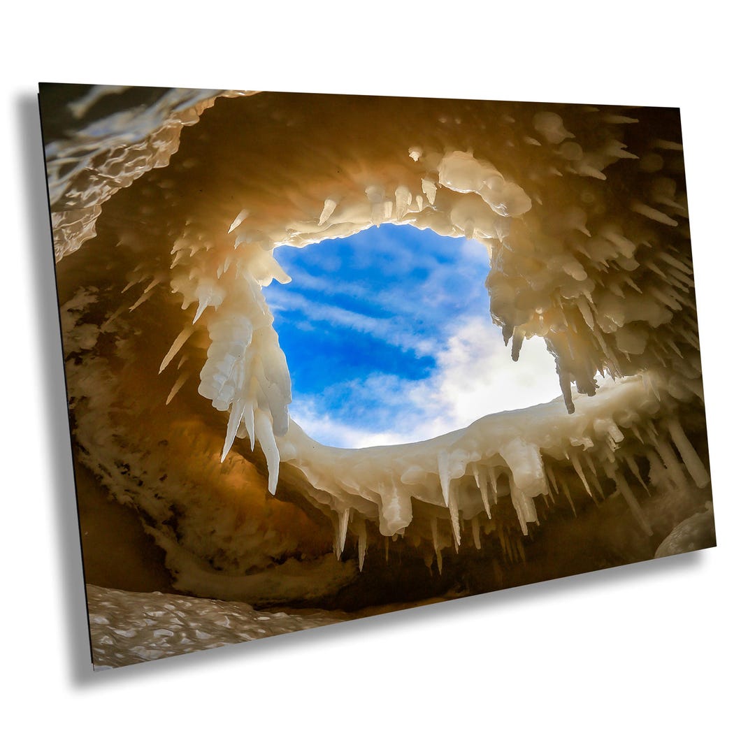 Ice Cave Wall Art Print - Nature Landscape Decor on Premium Paper ...