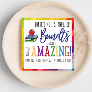 Teacher Appreciation Gift Tag to Pair With Bundt Cakes - Etsy