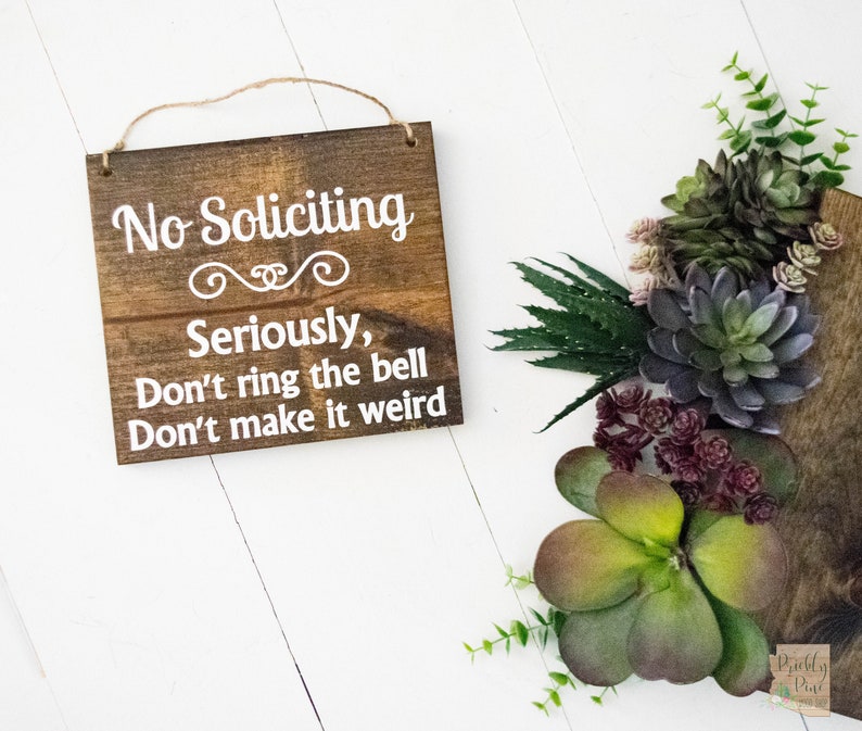 Funny No Soliciting Sign Clever No Soliciting Sign 8 | Etsy