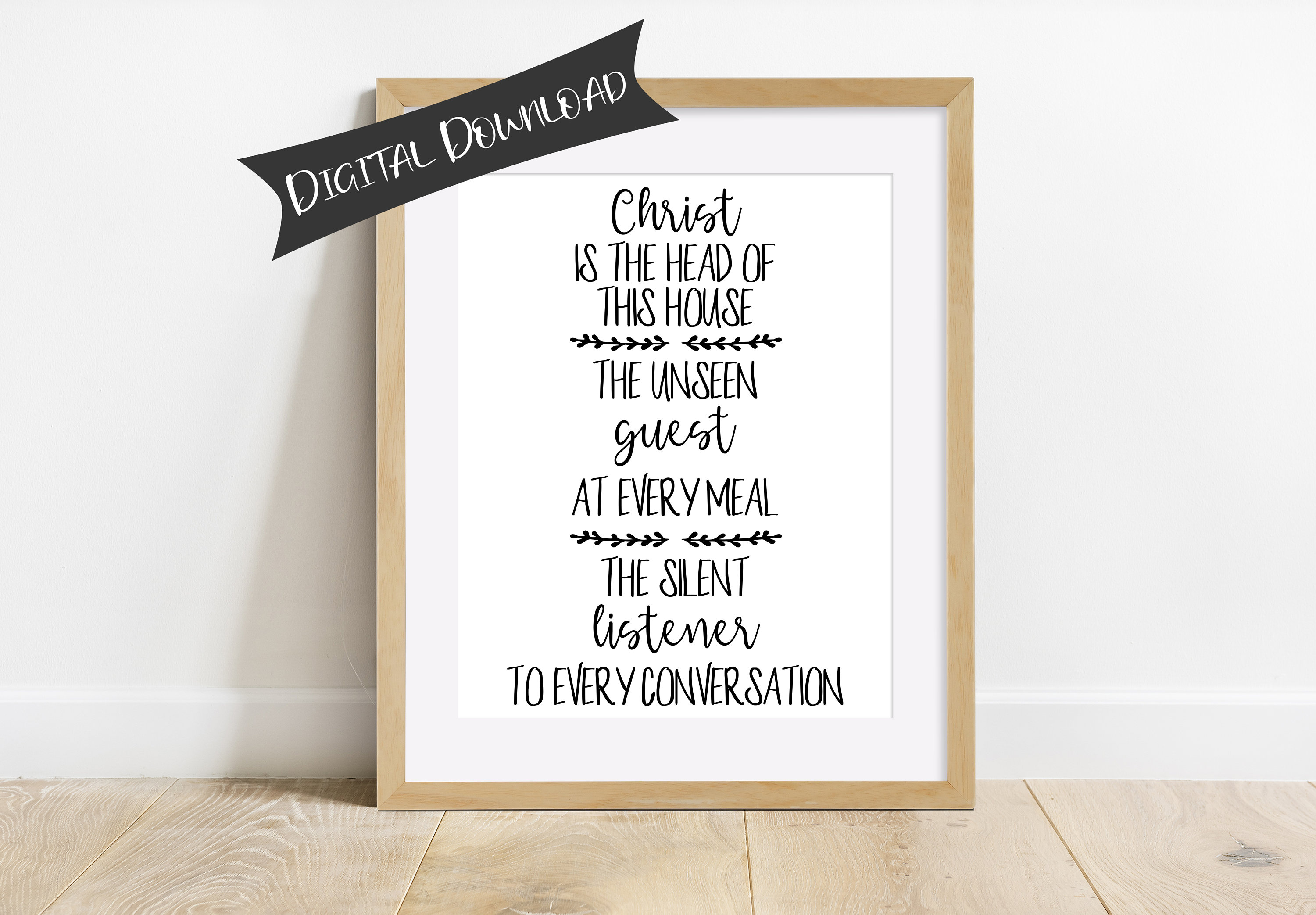 Christ is the Head of This House the Unseen Guest at Every - Etsy UK