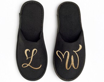 Monogrammed Slippers Personalized Slippers With Monogram or | Etsy