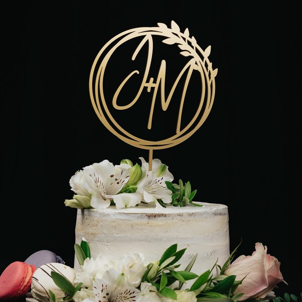 Monogram Cake Topper - Etsy