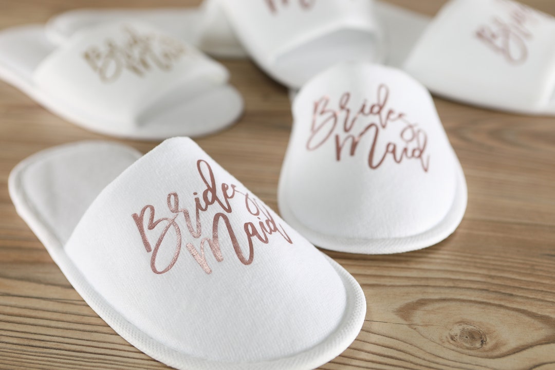 Bride Slippers | Personalized Wedding Slippers for Getting Ready on the ...