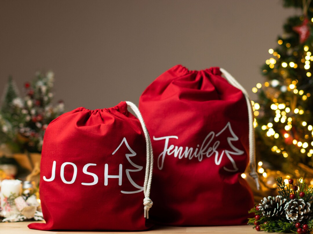 Personalized Santa Sack Christmas Stocking Christmas Gift Bags With ...