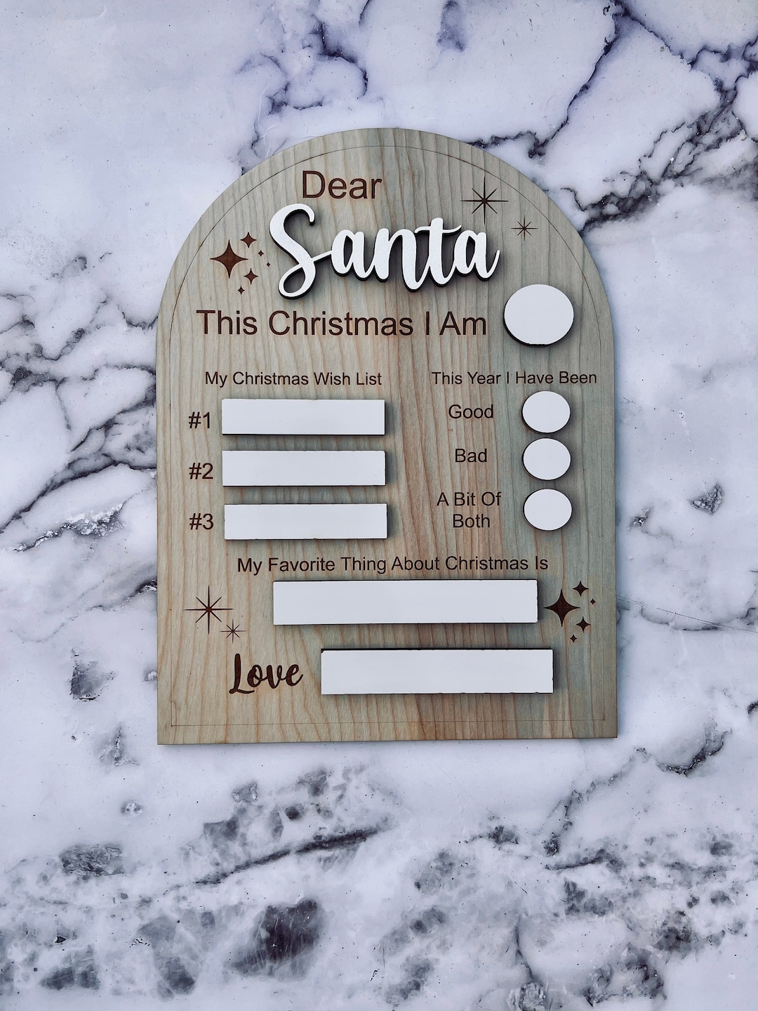 Dear Santa Sign, Dear Santa Decor, Christmas Sign, Reusable Sign, Dry ...