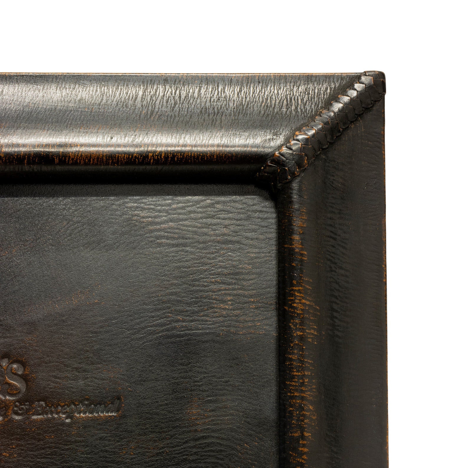 Black & Medium Brown Leather Tabletop Picture Frame - Etsy