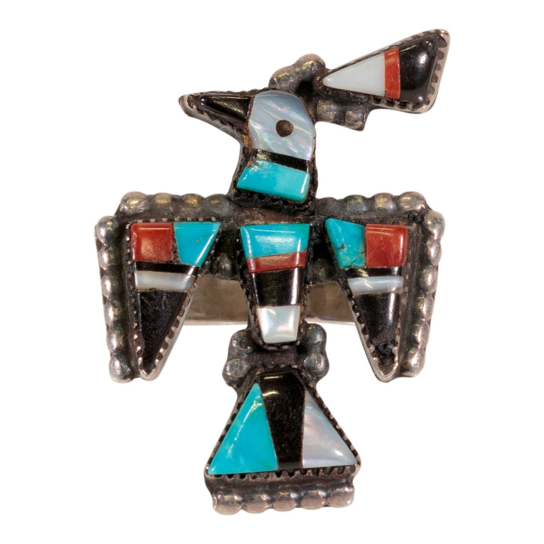 Zuni Thunderbird Ring - Etsy