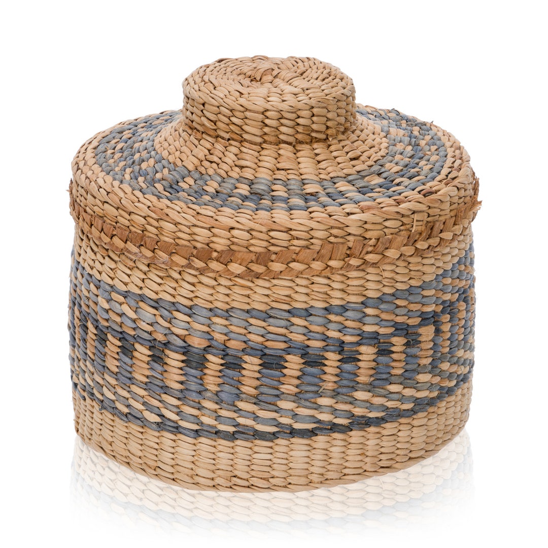 Makah Miniature Lidded Basket - Etsy