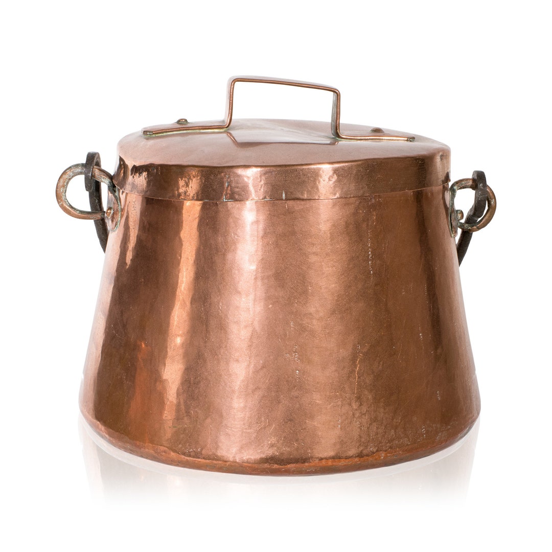 French Copper Lidded Stock Pot - Etsy