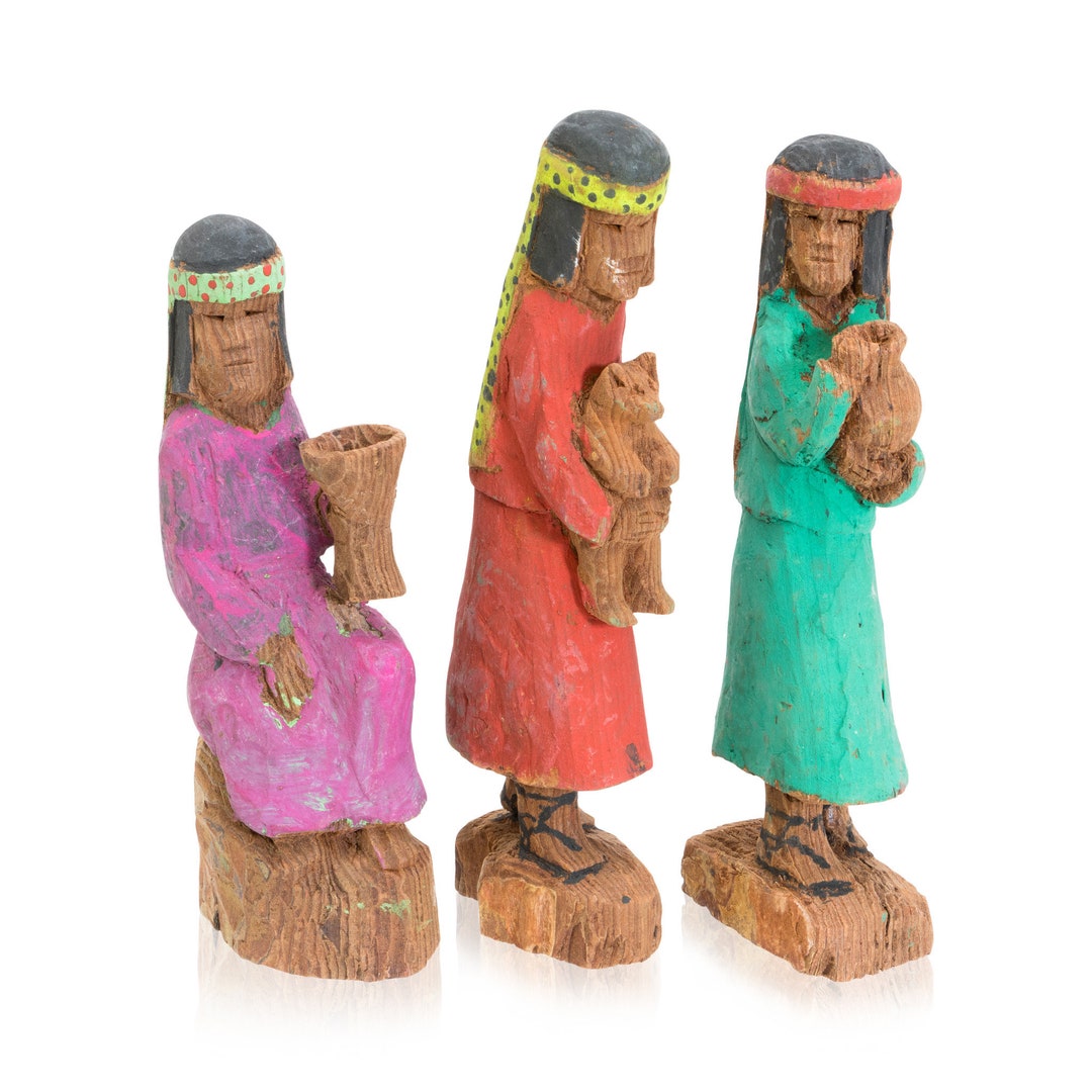 Three Tarahumara Pine Bark Dolls - Etsy