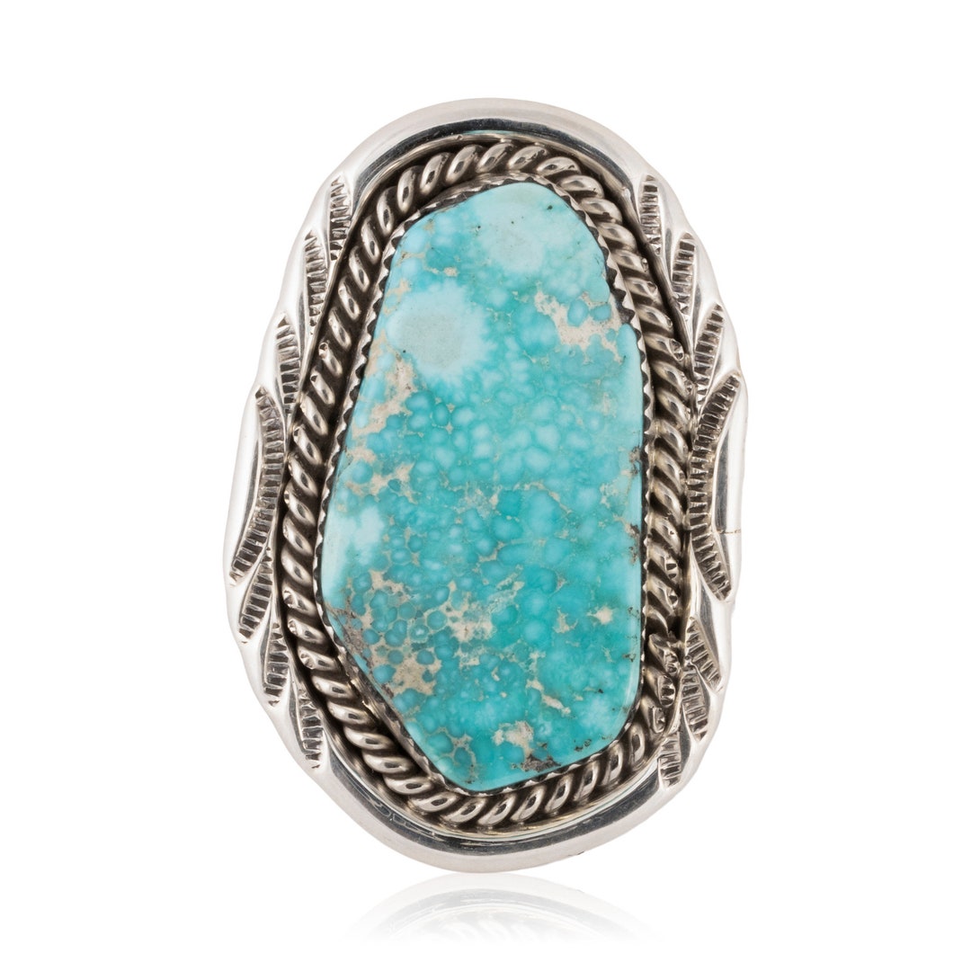 Navajo Water Web Turquoise Ring - Etsy