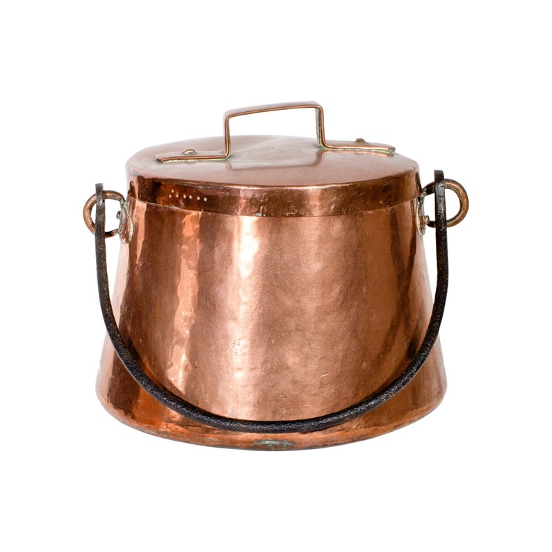 French Copper Lidded Stock Pot - Etsy