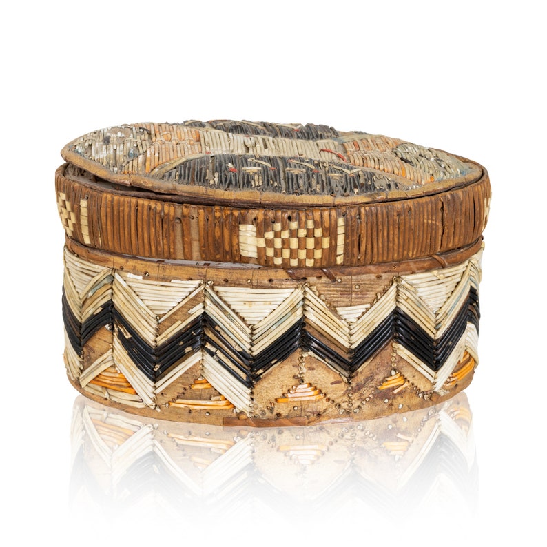 Micmac Quilled Birch Bark Box - Etsy