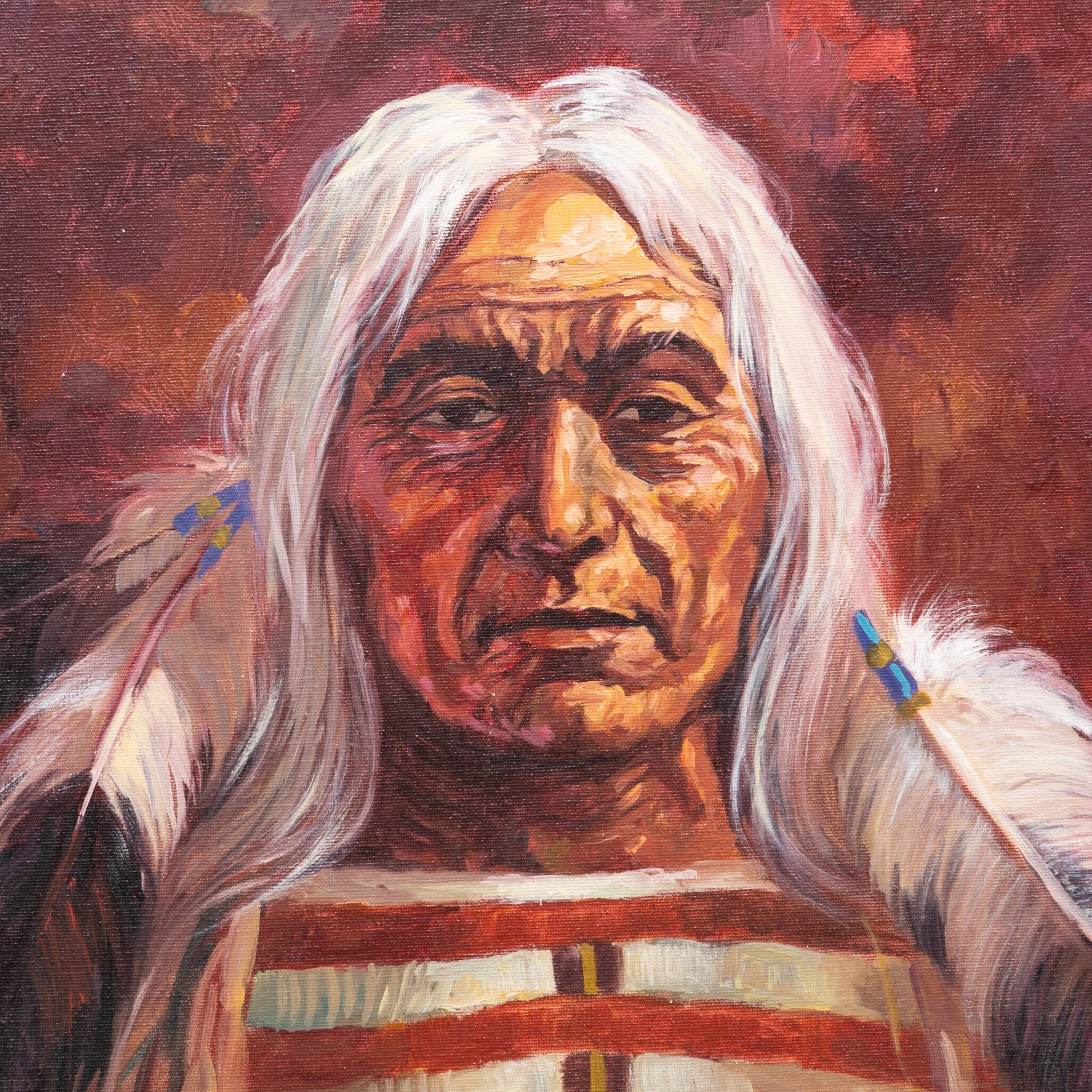 Original Native American Oil Painting by Severo Zavaleta - Etsy