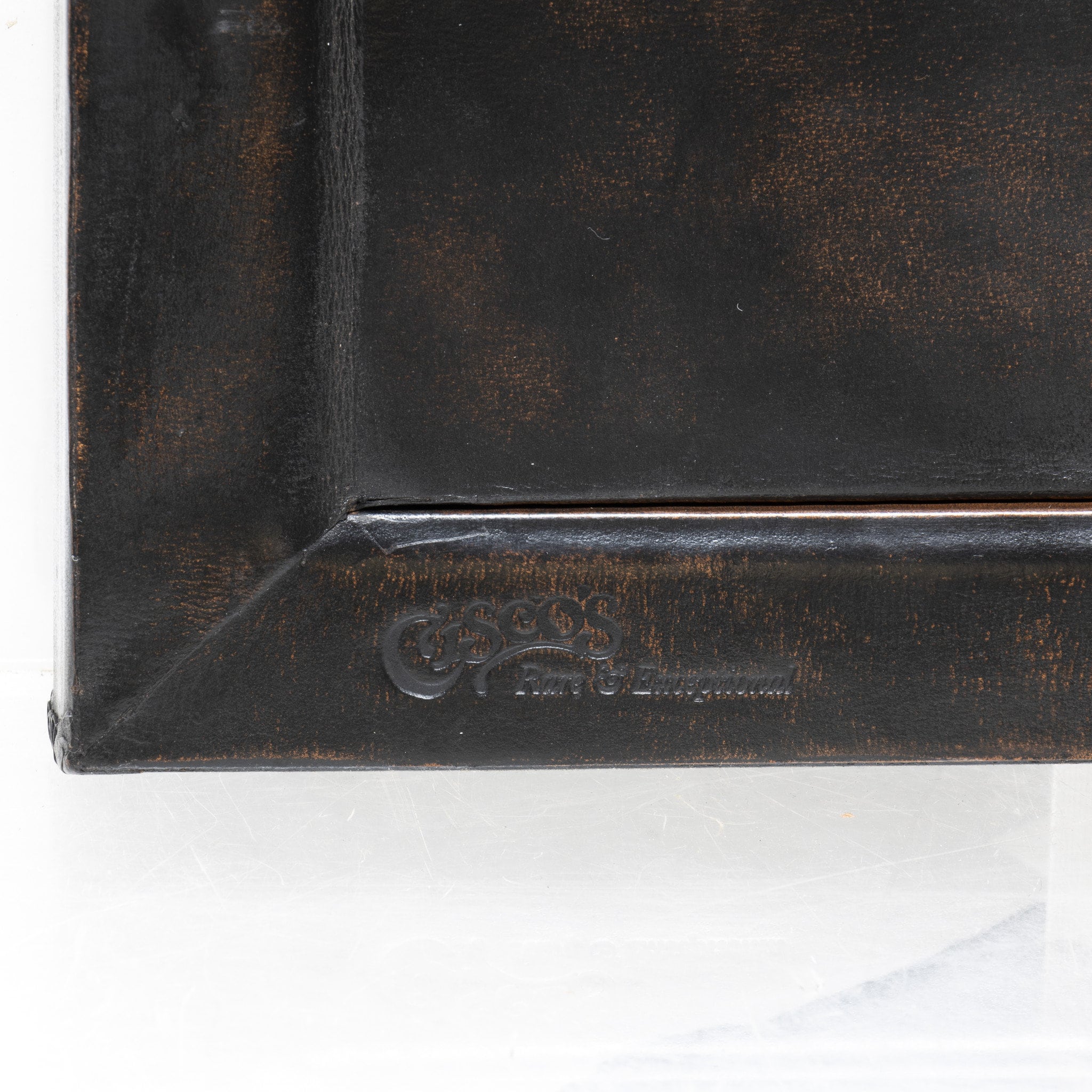 NEW Medium Brown and Black Leather Tabletop Picture Frame the Artisan ...