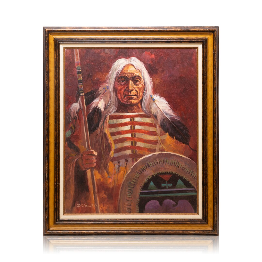 Original Native American Oil Painting by Severo Zavaleta - Etsy