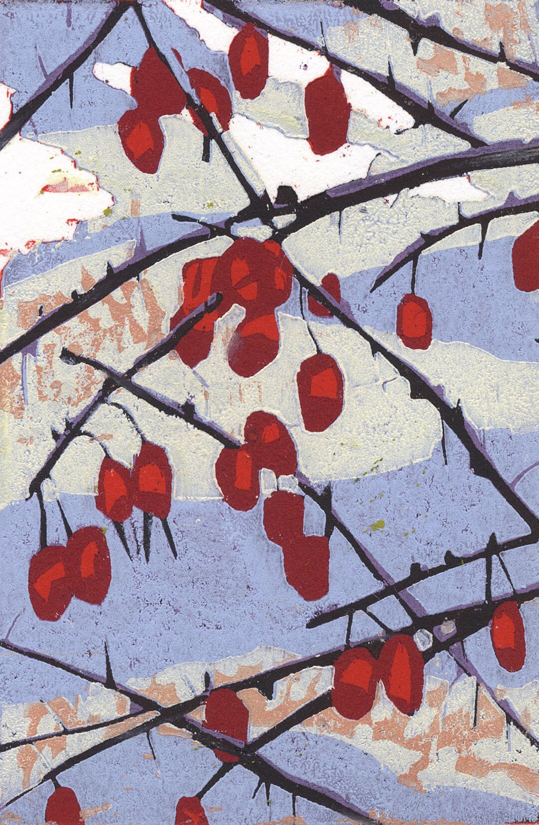 Garden #12, Original Woodcut Print - Etsy