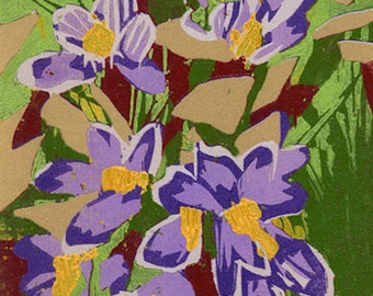 Garden 12, Original Woodcut Print - Etsy