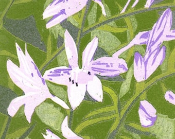 Garden #12, Original Woodcut Print - Etsy