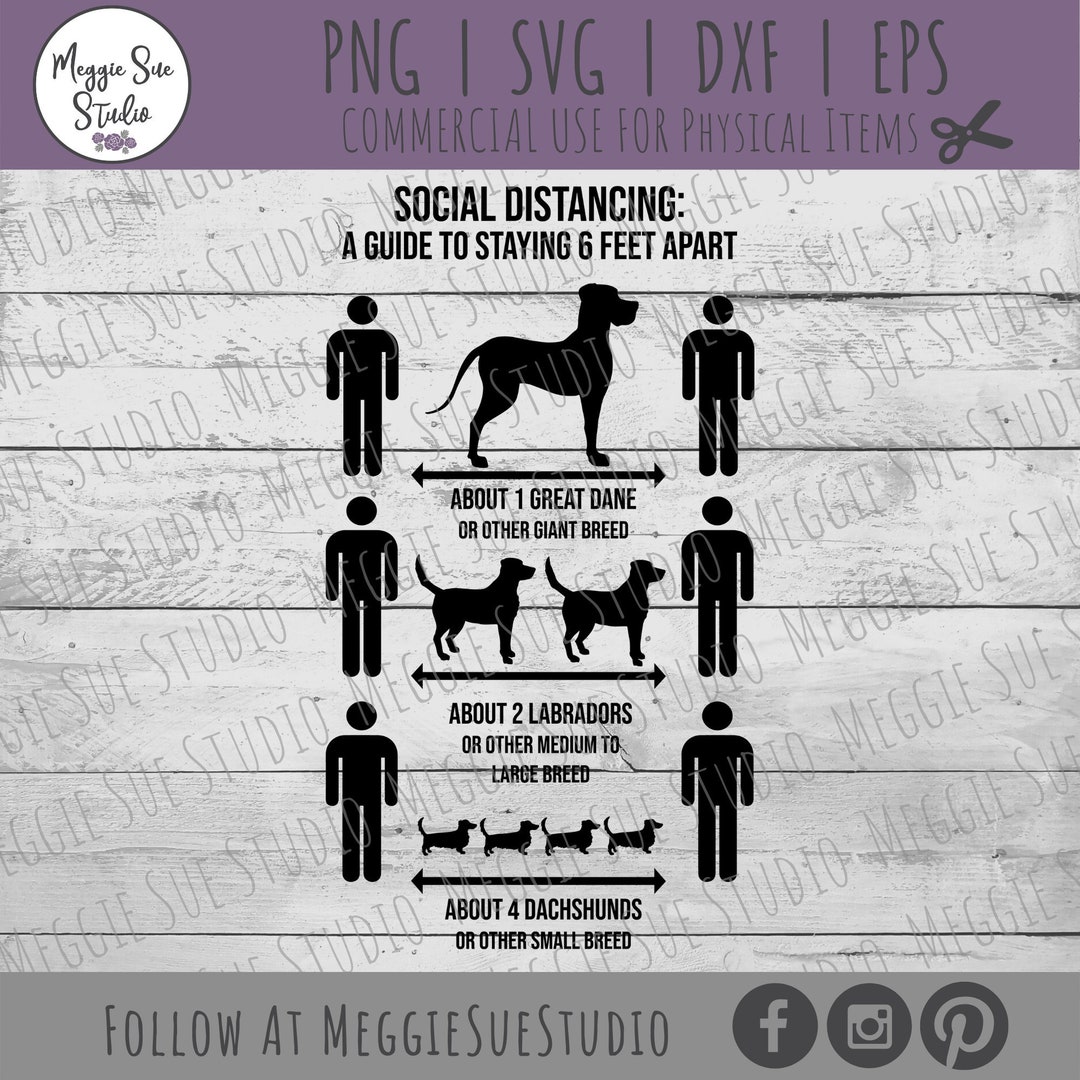 Social Distancing: A Guide to Staying 6 Feet Apart SVG, Social ...