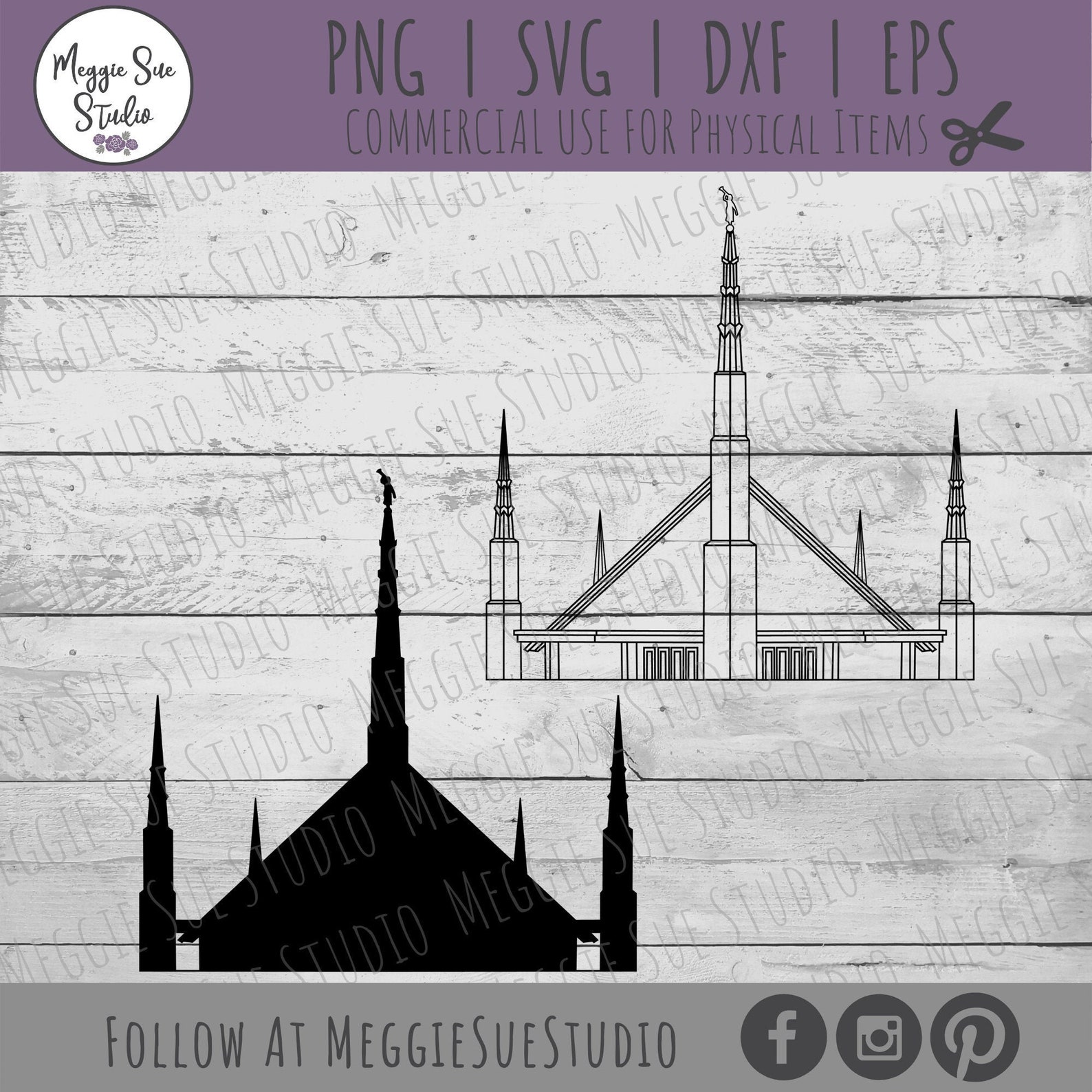 Dallas Texas LDS Temple SVG Dallas Latter Day Saint Temple - Etsy