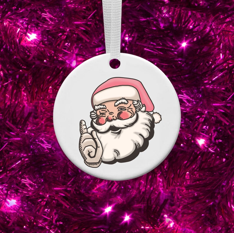 Retro Pink Santa PNG Vintage Pink Santa Clause PNG Pink - Etsy