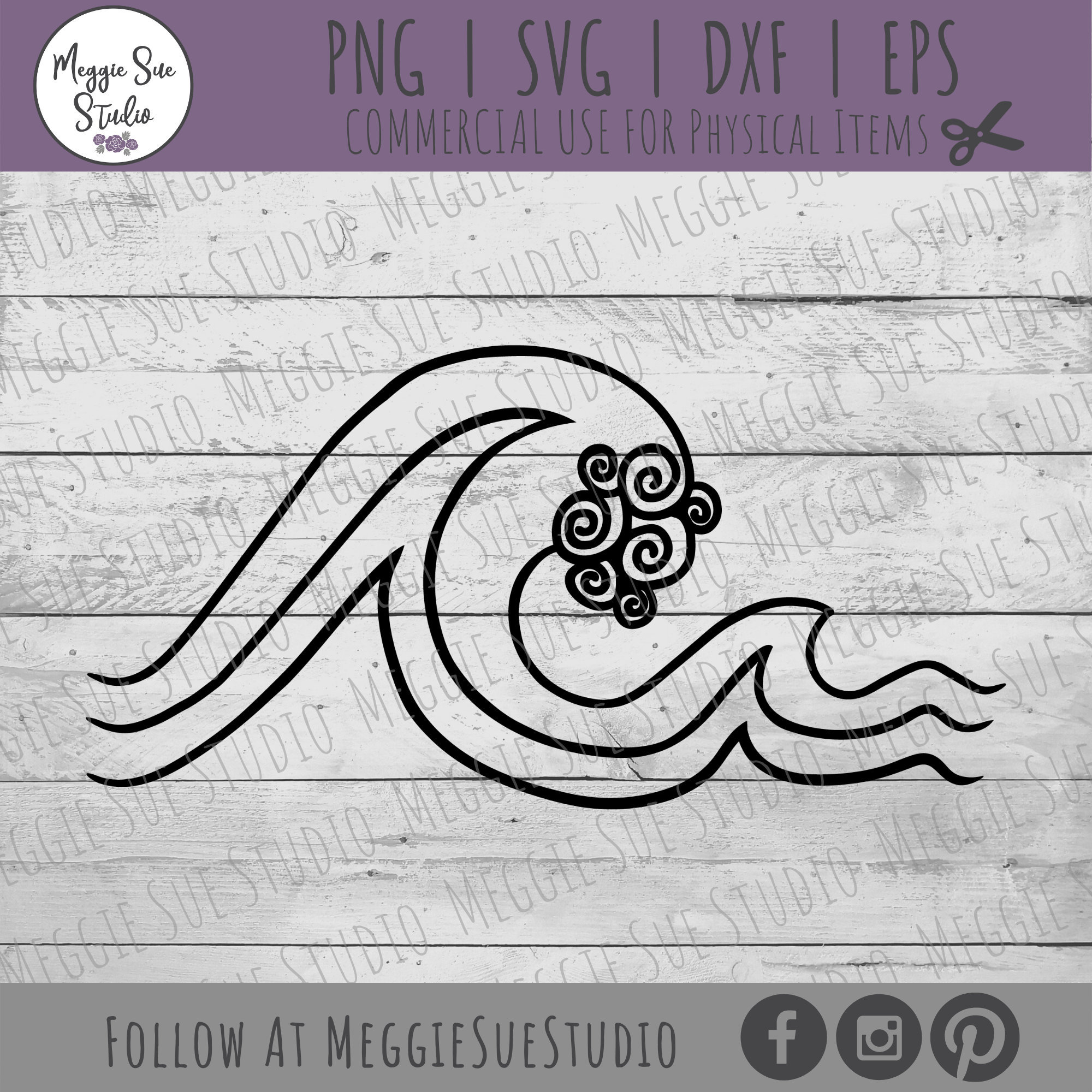 Wave SVG Ocean Wave Graphic SVG Minimal Wave Design SVG | Etsy