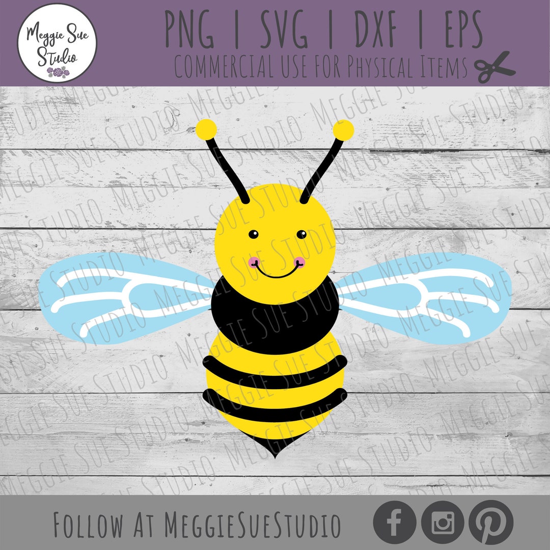 Bumble Bee SVG, Cartoon Bumble Bee SVG, Cute Bumble Bee SVG, Cute ...
