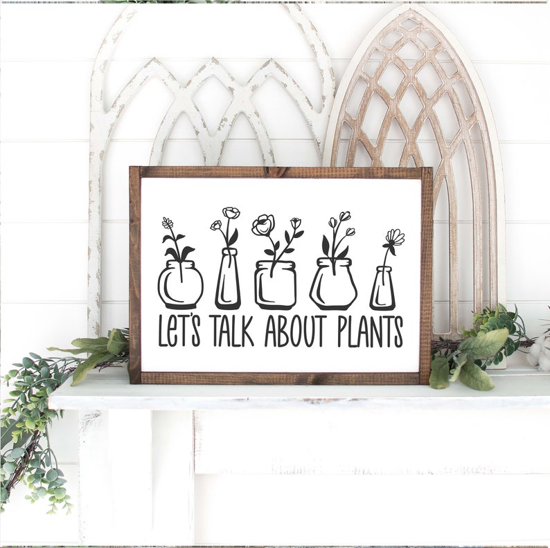 Let's Talk About Plants SVG Potted Plants SVG Cute Plant - Etsy