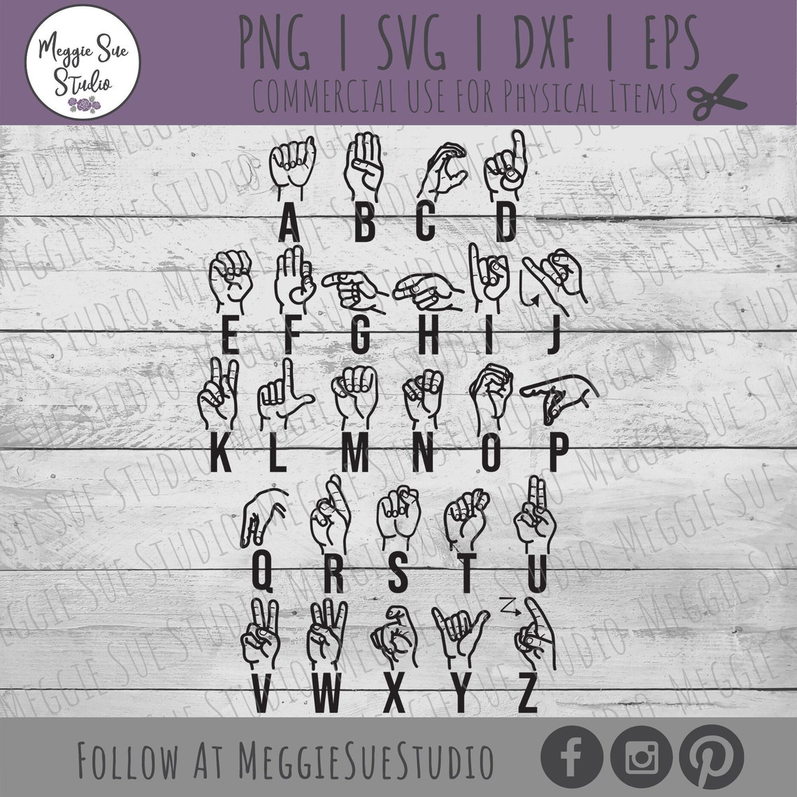 Sign Language Alphabet SVG American Sign Language Alphabet - Etsy