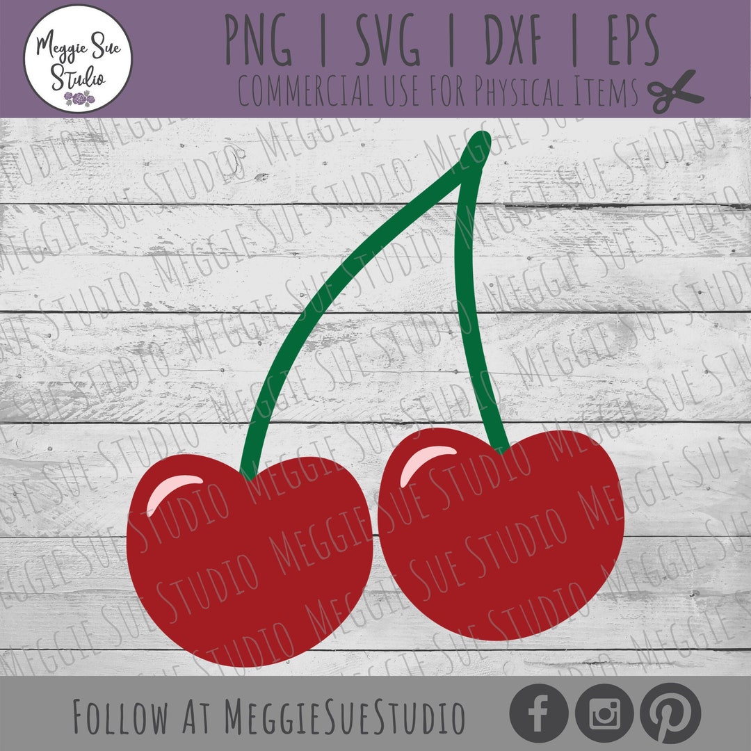 Cherry SVG, Cherries SVG, Cherries Clip Art SVG, Cherry Design Svg ...