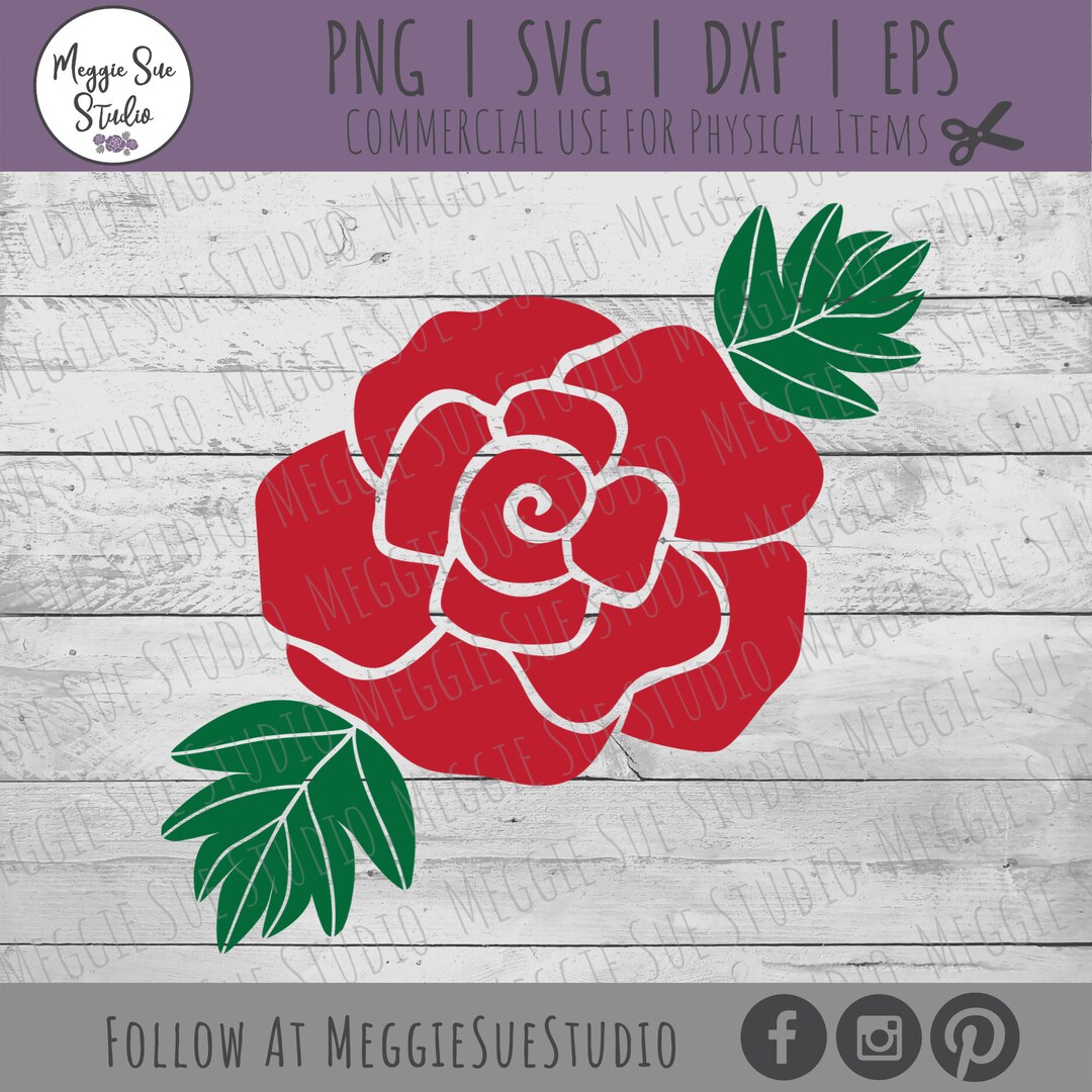 Rose SVG, Red Rose SVG, Rose Flower SVG, Rose Clip Art, Red Rose Cut ...