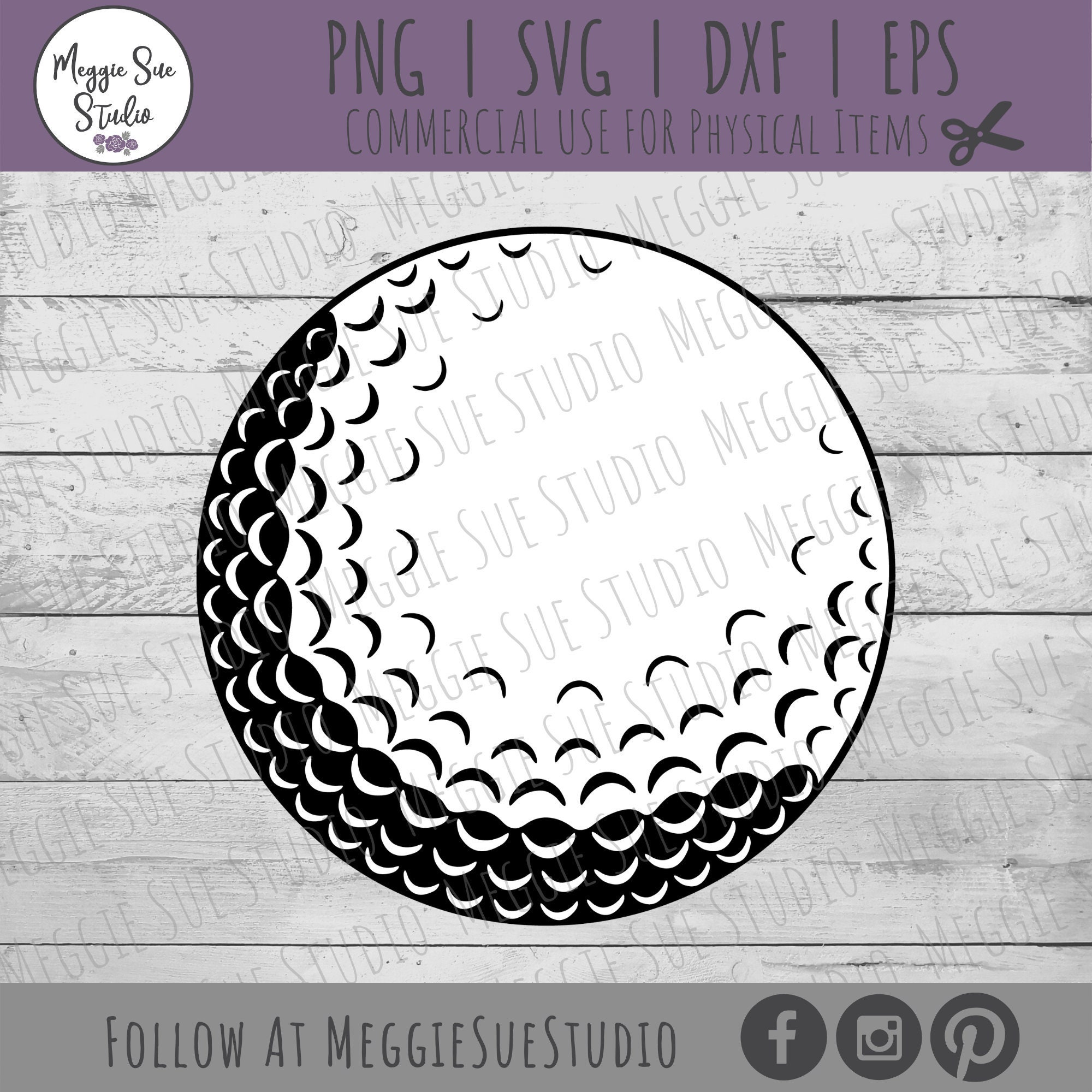 Golf Ball SVG, Golf Ball Clipart SVG, White Golf Ball Graphic SVG ...