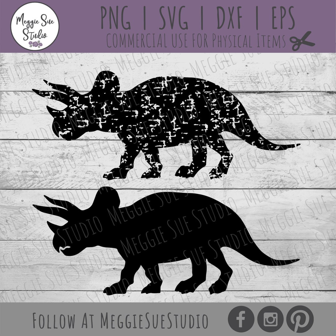 Triceratops SVG, Triceratops Silhouette SVG, Triceratops Grunge SVG ...