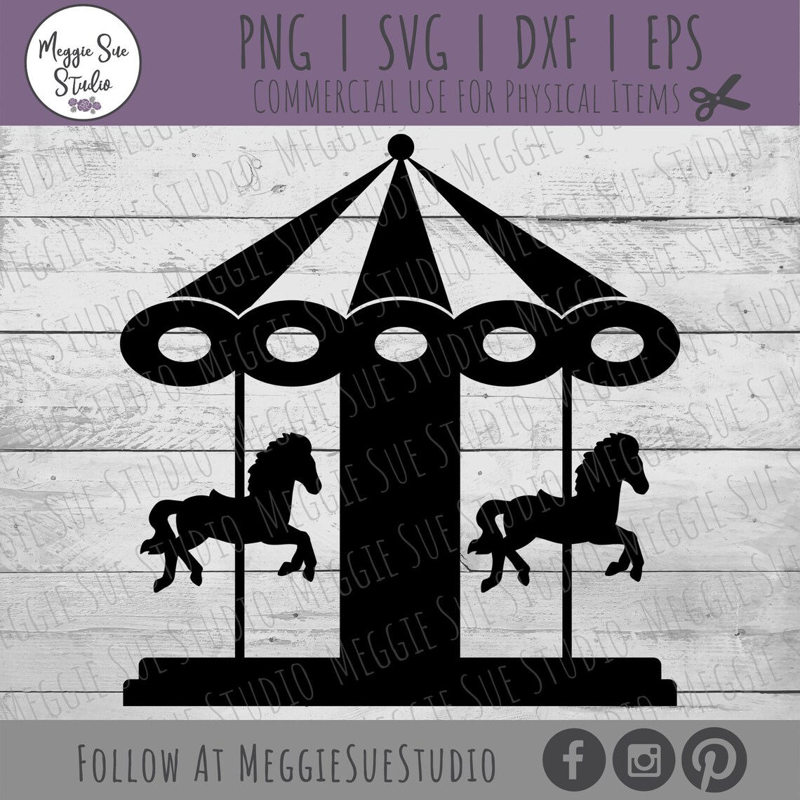 Carousel SVG Carousel Silhouette SVG Merry Go Round SVG - Etsy