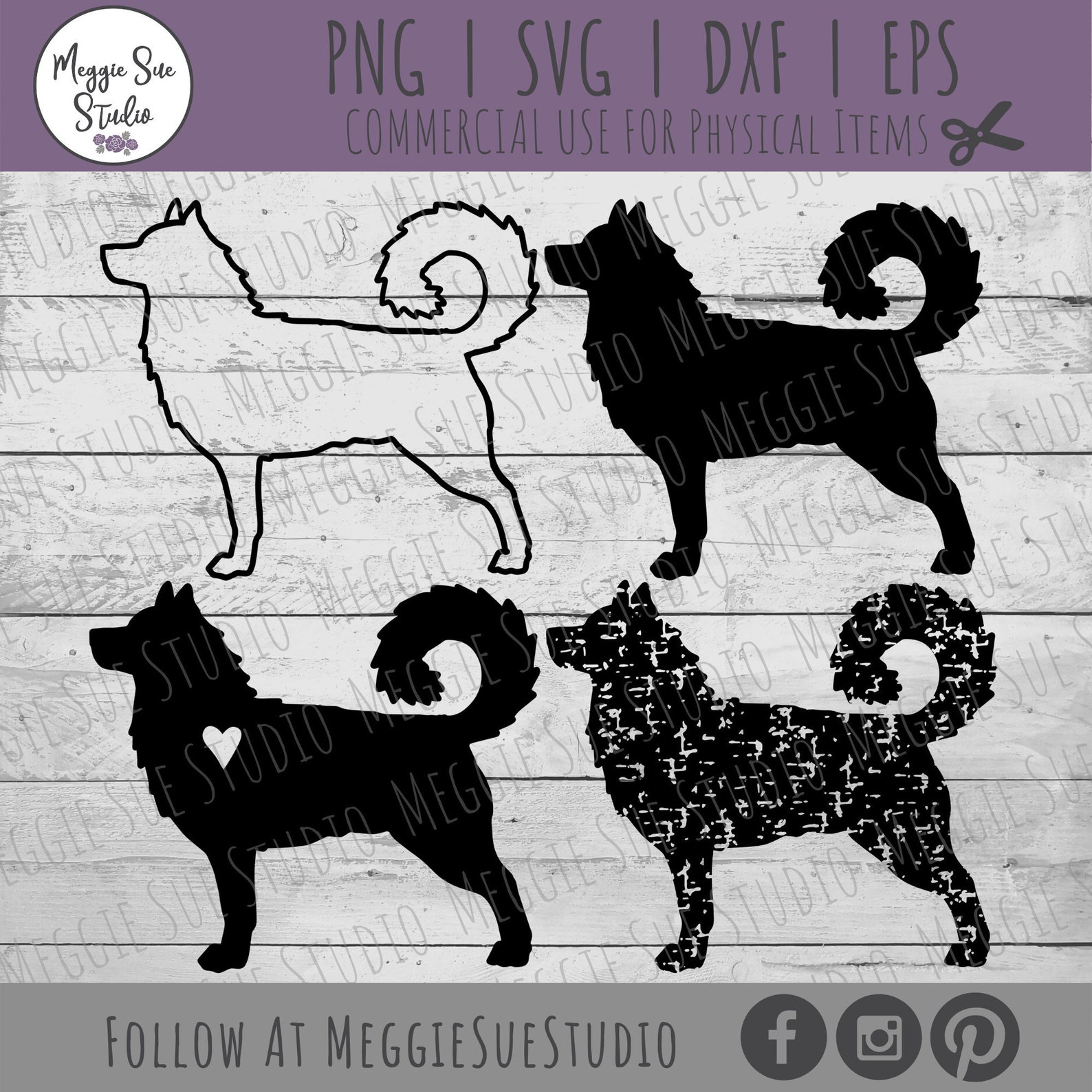 Husky Silhouette SVG, Husky Outline SVG, Husky Dog Graphic SVG, Husky ...