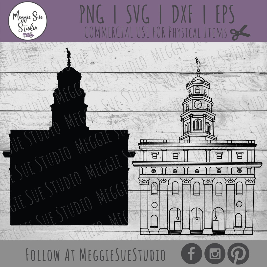 Nauvoo Temple SVG, Nauvoo LDS Temple SVG, Nauvoo Temple Cut File Png ...