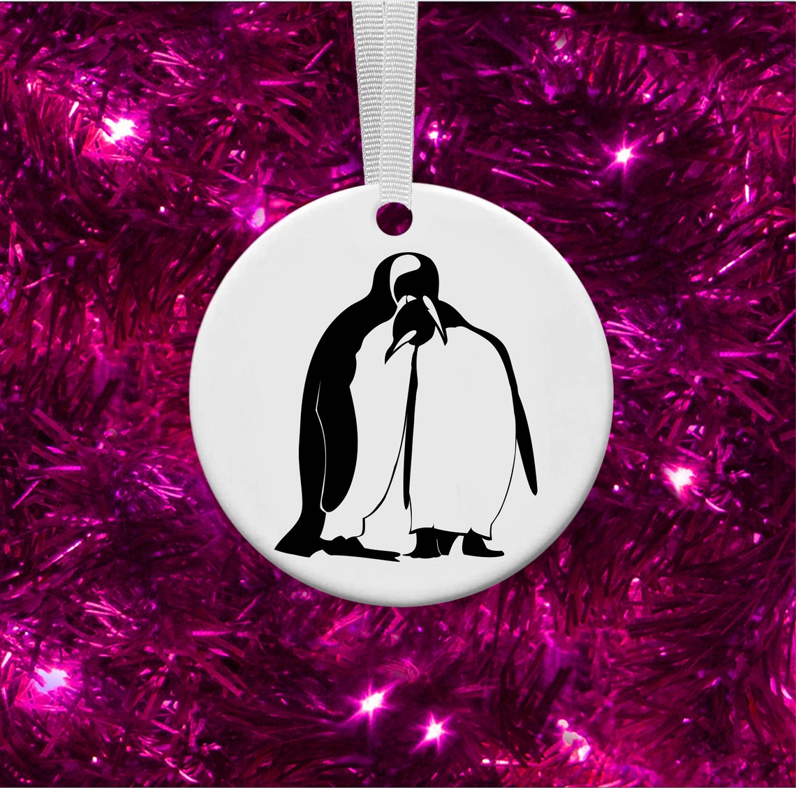 Penguin Couple SVG, Penguins Embracing SVG, Hugging Penguin Couple SVG ...