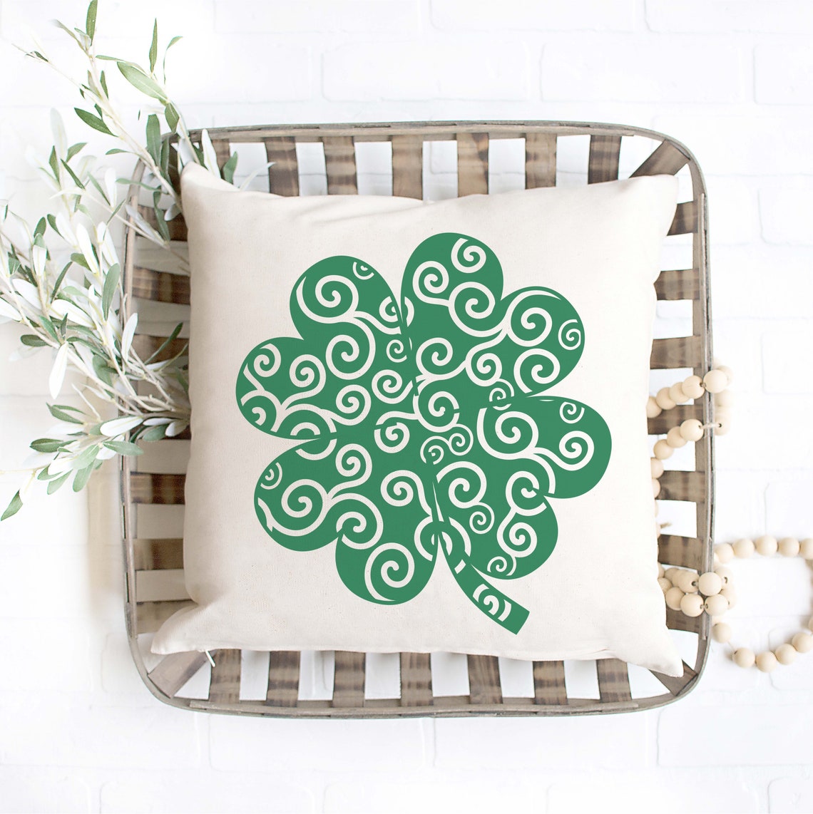 Swirl Shamrock Design SVG, Swirly Shamrock Graphic SVG, St. Patrick's ...