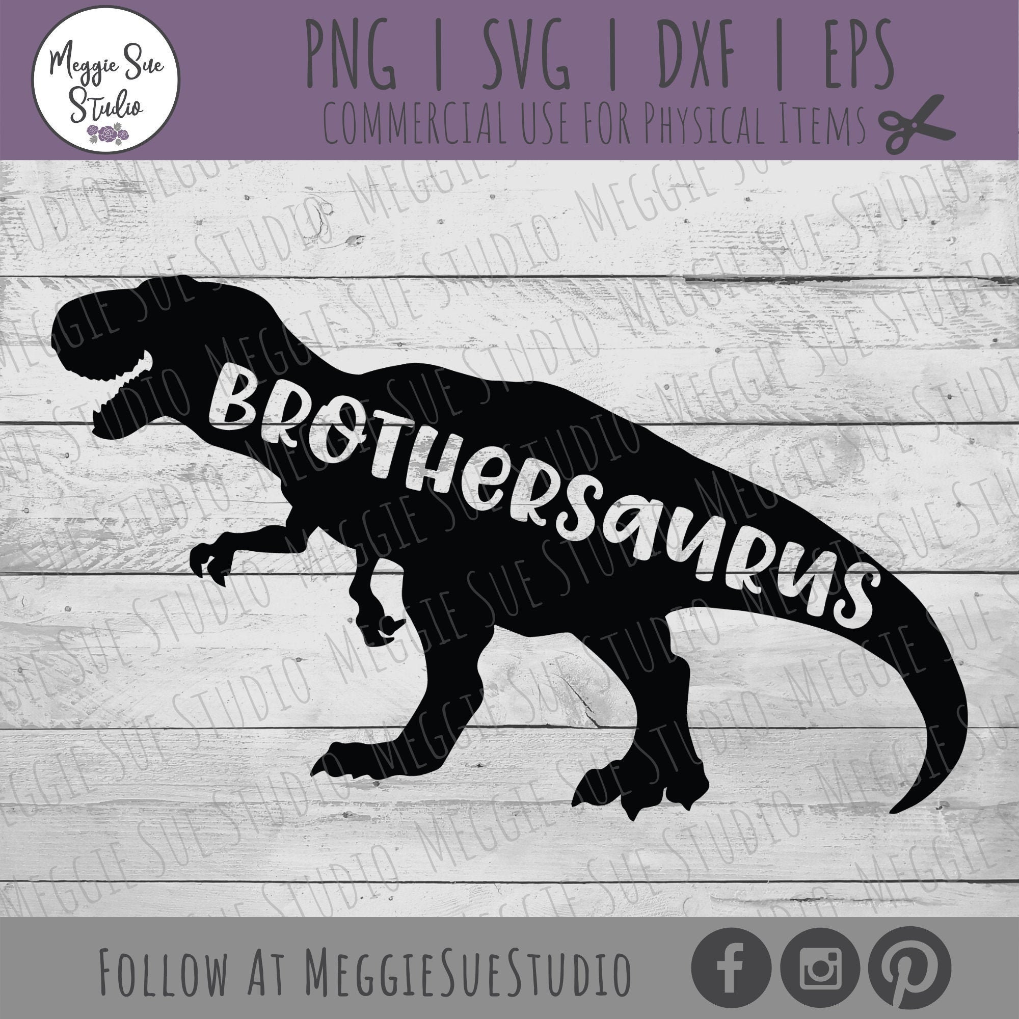 Brothersaurus SVG, Brother Dinosaur SVG, Tyrannosaurus Brother SVG ...