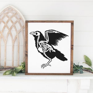 Bird Skeleton SVG, Raven Bird Bones SVG, Halloween Bird Skeleton SVG ...