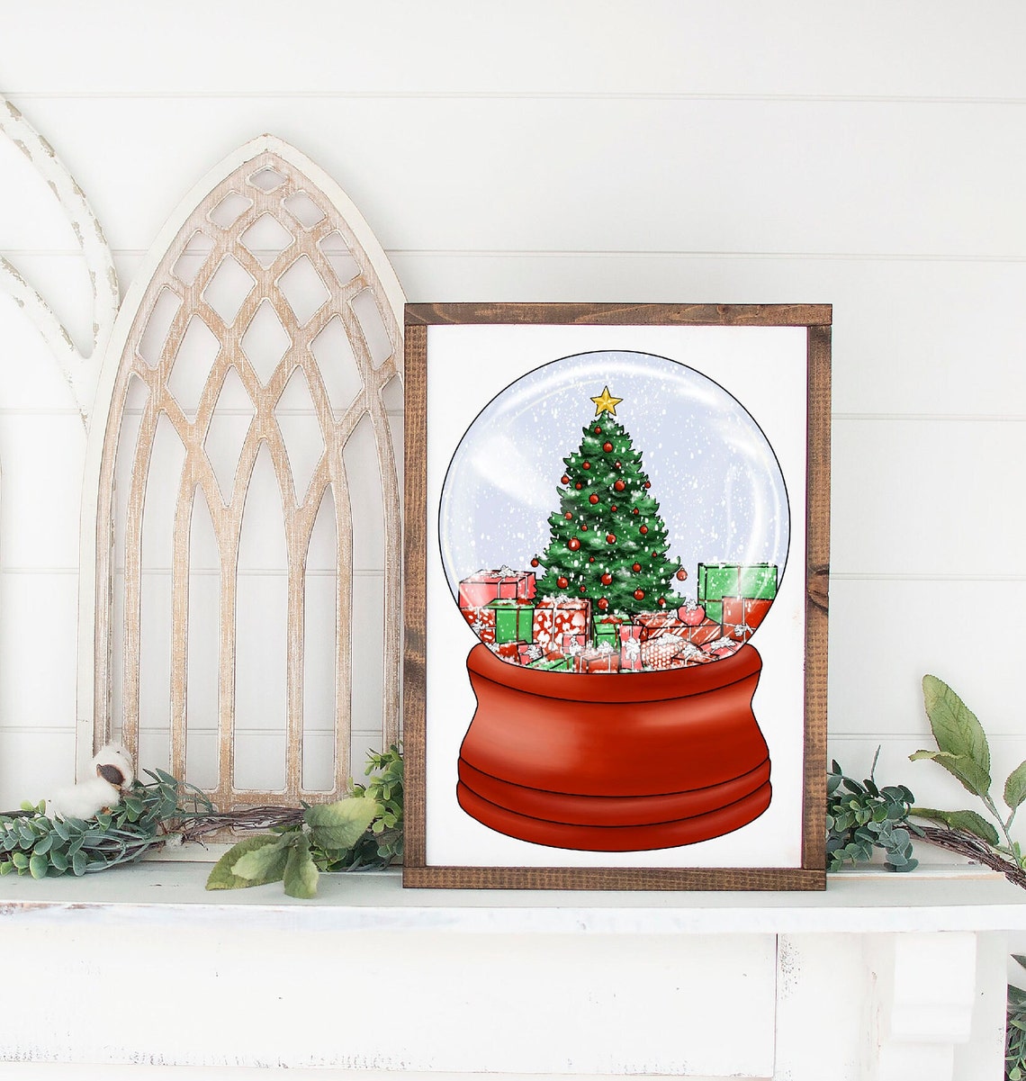 Christmas Snow Globe PNG, Christmas Tree Snow Globe Clipart, Christmas ...