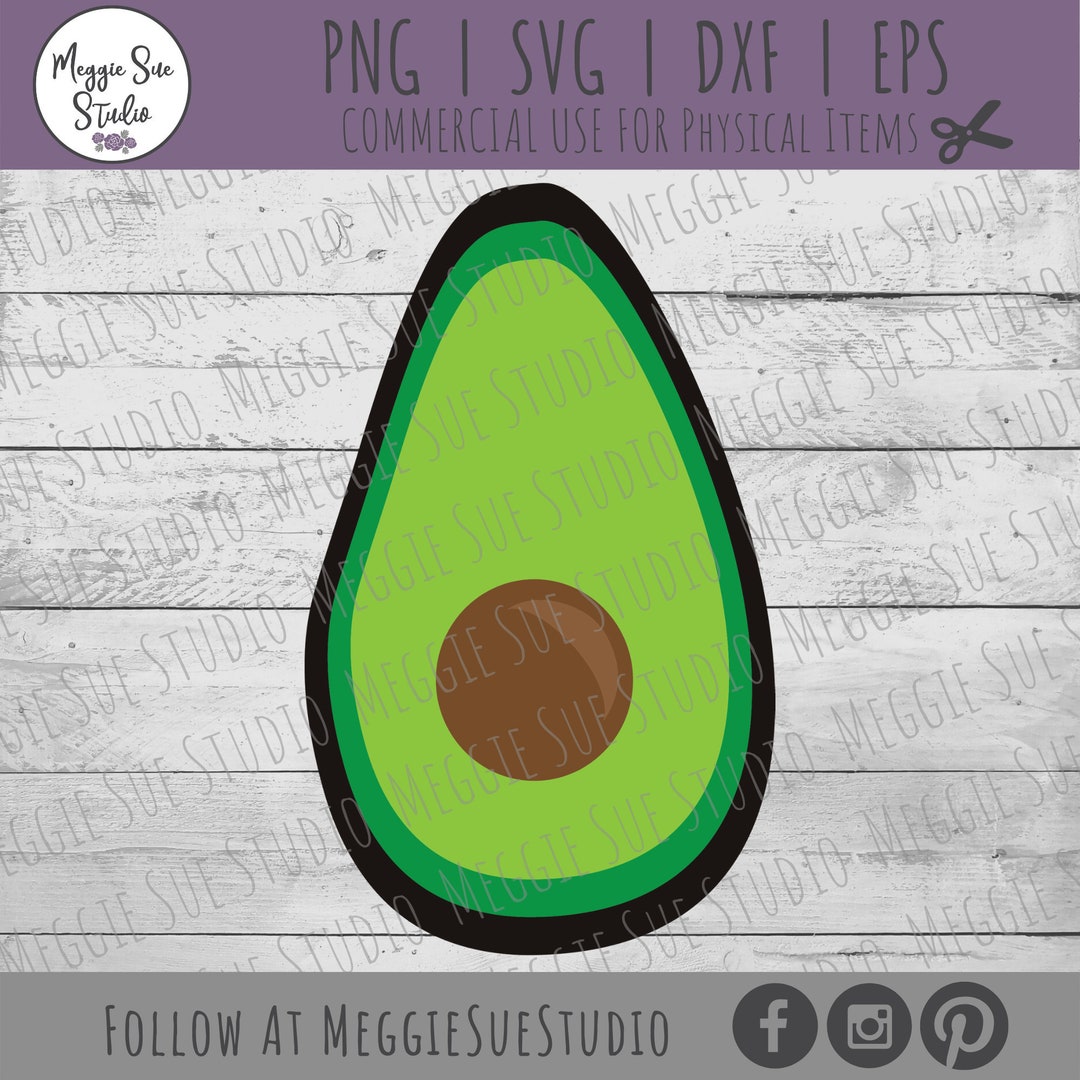 Avocado SVG, Full Color Avocado SVG, Avocado Clipart SVG, Avocado Cut ...