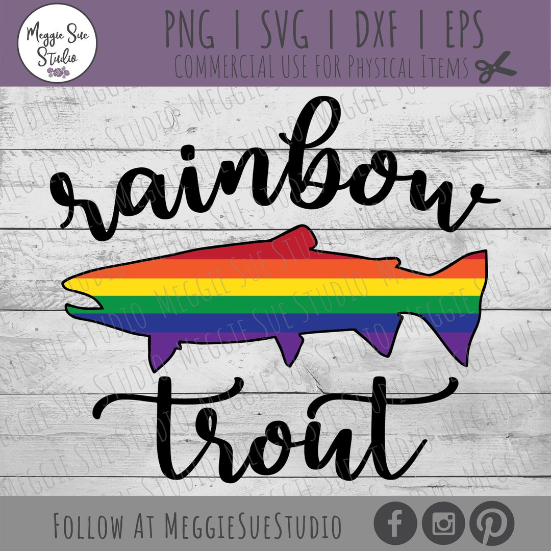 Rainbow Trout SVG, Rainbow Trout Fish SVG, Fish Graphic Rainbow Trout ...