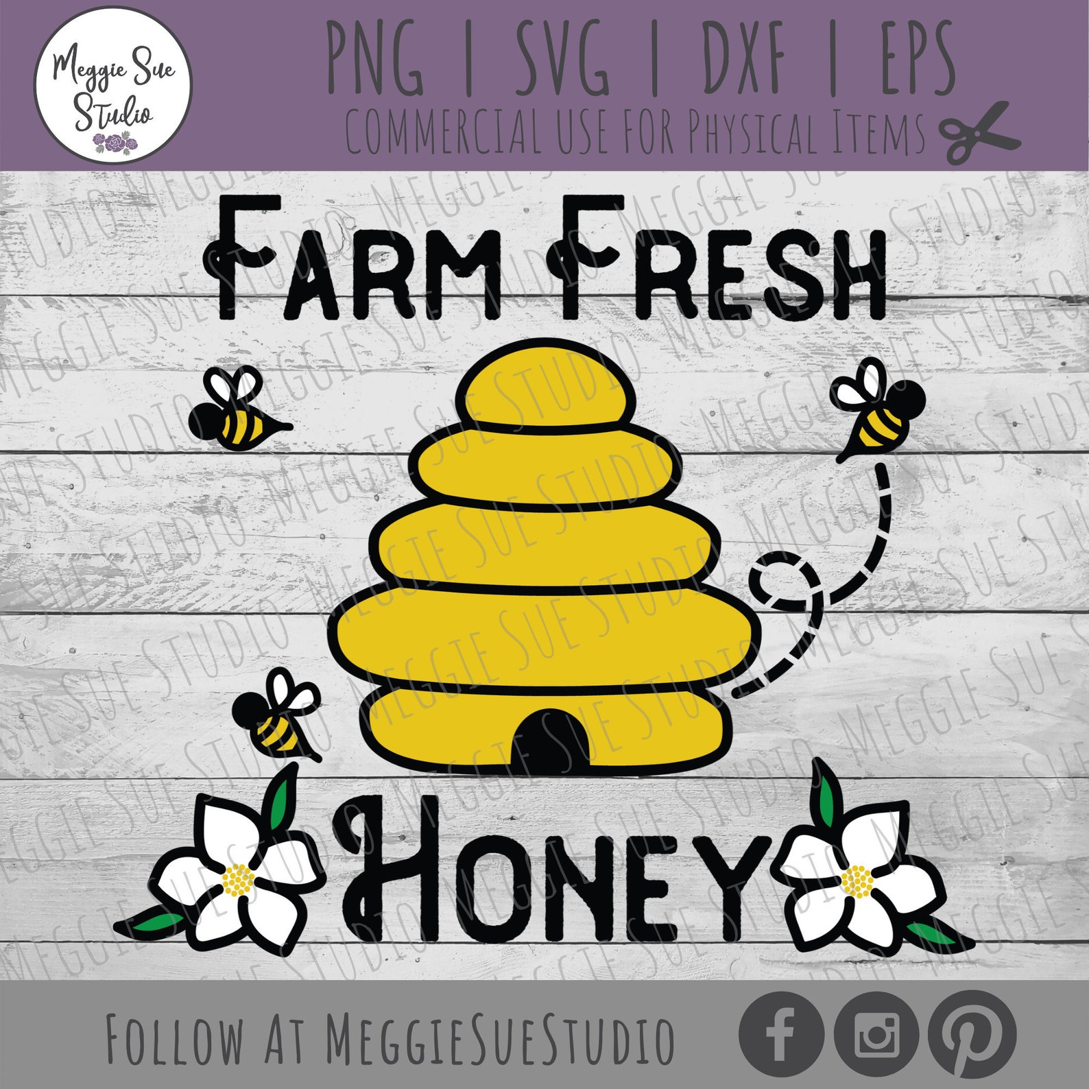 Farm Fresh Honey SVG Bumblebee Farm Fresh Honey SVG Farm | Etsy